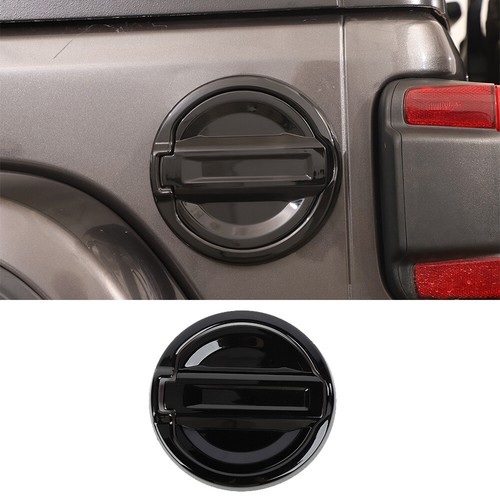Black ABS Fuel Filler Tank Cover Door Gas Cap Trim For Jeep Wrangler JL ...