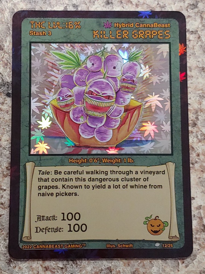 Killer Grapes Cannabeast TCG 2022 High Spirits Holo 12/25 Complete Your ...