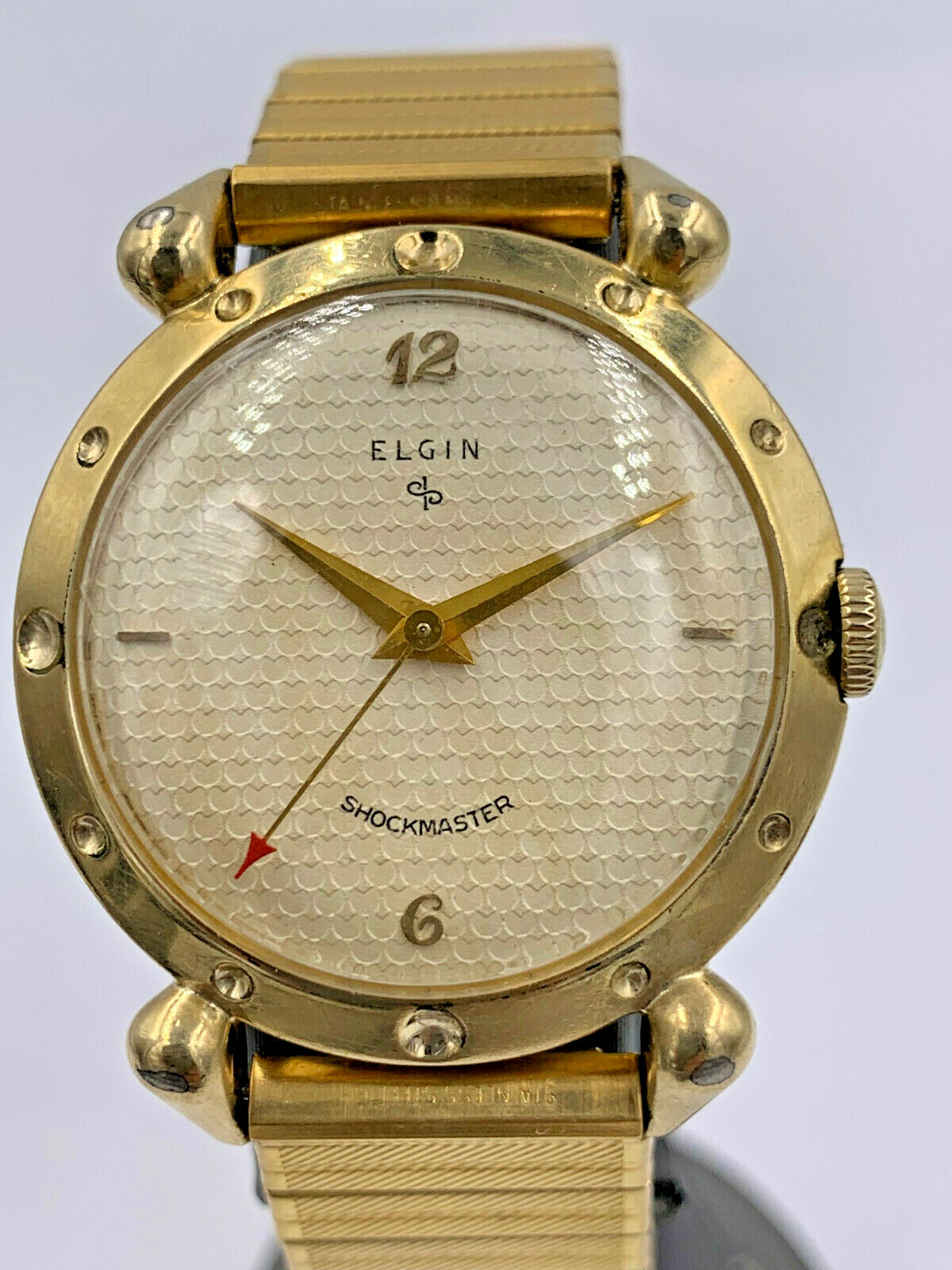Elgin Watch Shockmaster Cal:629 Manual Wind 17J 10KGF/SS Working Rare ...