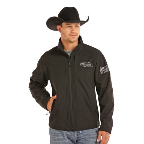 Powder River Outfitters Men's Black Softshell Logo Jacket 92-9645-01 | eBay