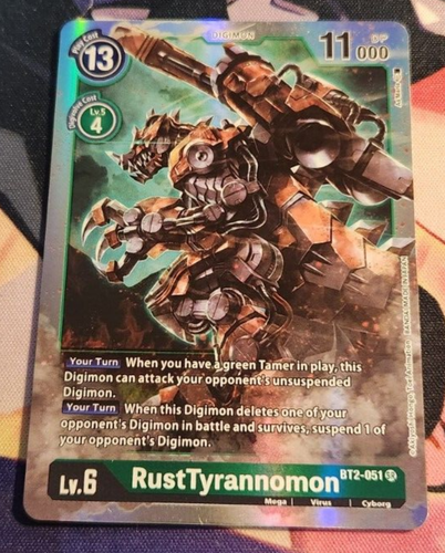 Digimon Release Special Booster RUSTTYRANNOMON Green Super Rare BT2-051 | eBay