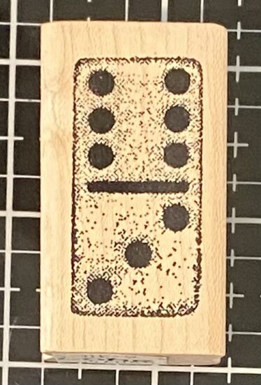 DOMINO by Art Stamp game double six ivory tile spots dots family night ...