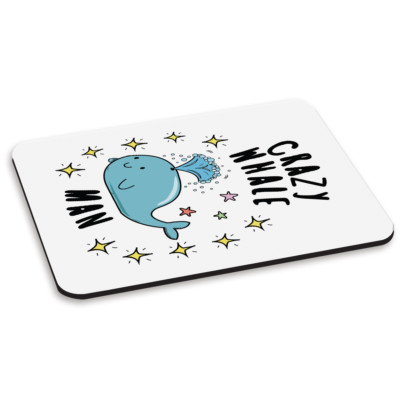 Crazy Whale Man Stars PC Computer Mouse Mat Pad - Funny Animal | eBay UK