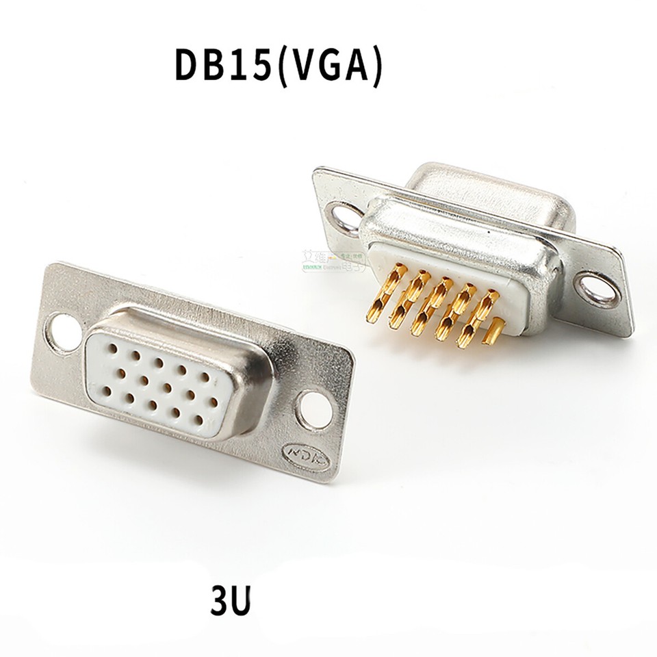 VGA D-SUB 15P BD15 Plug Male Female Cable Mount Assembly Solder Elbow ...