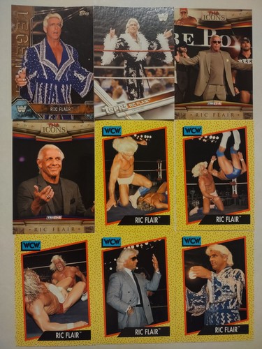 Ric Flair Wrestling Lot of 9 Different Trading Cards With Insert WWE RF ...