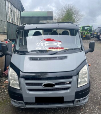 To fit Ford Transit MK7 Black Acrylic Sun Visor and Bonnet Bug Guard ...