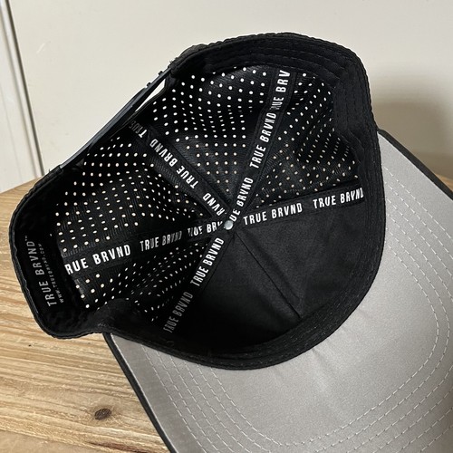 TRUE BRVND Brand X DALLAS Black SNAPBACK HAT CAP Upside Down Rubber ...
