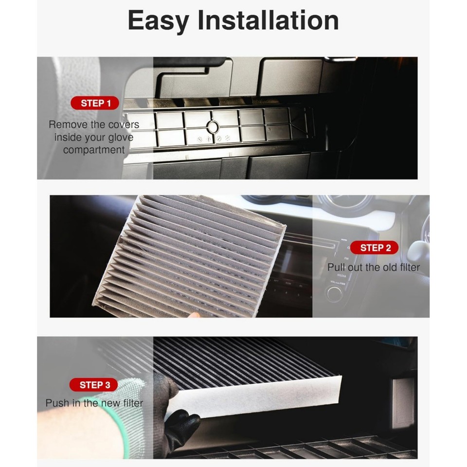 CF12157 Activated Carbon Cabin Air Filter Compatible For Toyota Rav4 ...