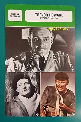 British Actor Trevor Howard (period 1944-1960) French Film Trade Card ...