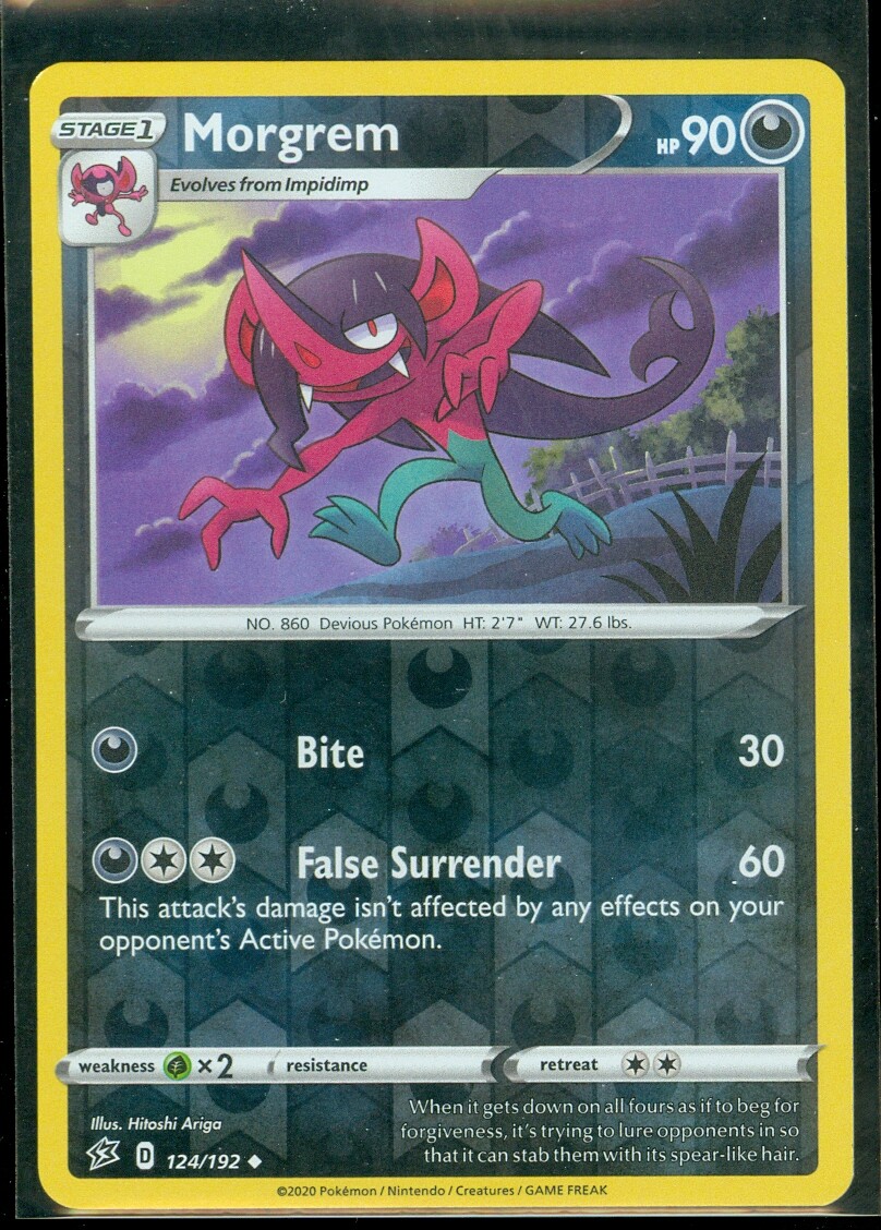 Pokemon MORGREM 124/192 Rebel Clash - Rev Holo - - MINT | eBay