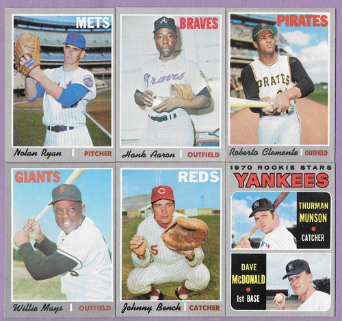 1970 Topps Baseball Complete Set (#1-720) Clemente Bench Ryan Mays ...