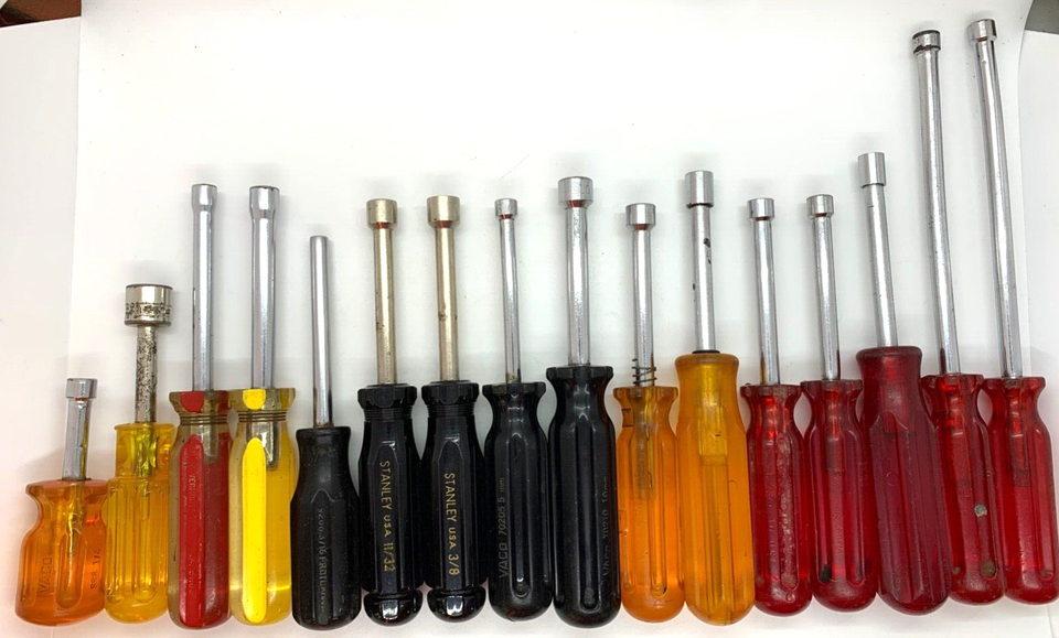 🇺🇸 USA Tools SK PROTO Vaco Stanley Nut Driver Lot Set Metric SAE Long ...