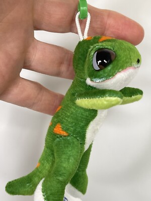 Geico Insurance Gecko Mascot Backpack Clip Keychain Plush Stuffed ...