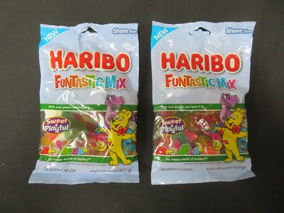 (2) Count Lot Of Haribo Funtastic Mix Sweet & Playful Gummi Candy 8 Oz ...