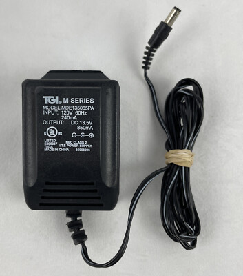 TGI M Series AC Adaptor MDE135085PA Input:120V 60Hz 240mA Output: DC 13 ...