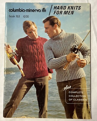 Vintage Columbia Minerva Hand Knits For Men Book 763 Knitting Patterns ...