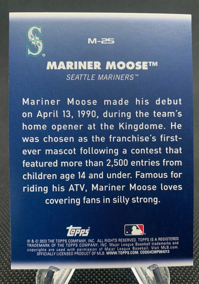 2023 Topps Big League Baseball Mariner Moose Insert SP #M-25 SEATTLE ...