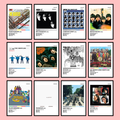 THE BEATLES BAND ARTIST ALBUM POSTER COLOUR PALETTE ART MUSIC GIFT ...