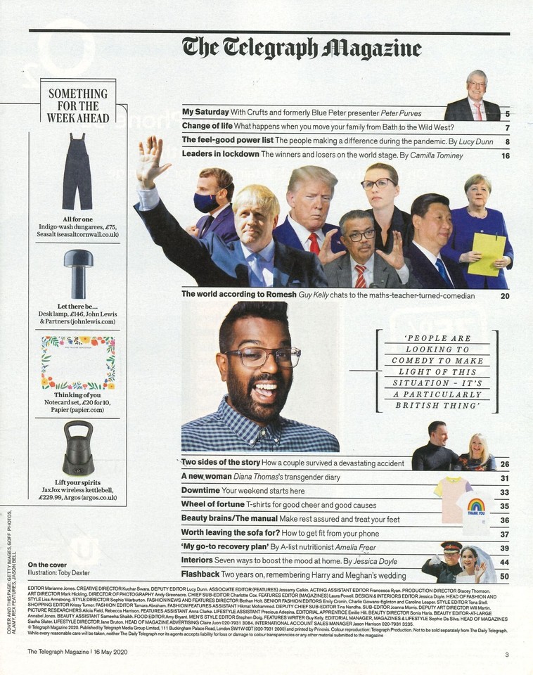 Telegraph Magazine: Power List, Peter Purves, Harry & Meghan Wedding ...