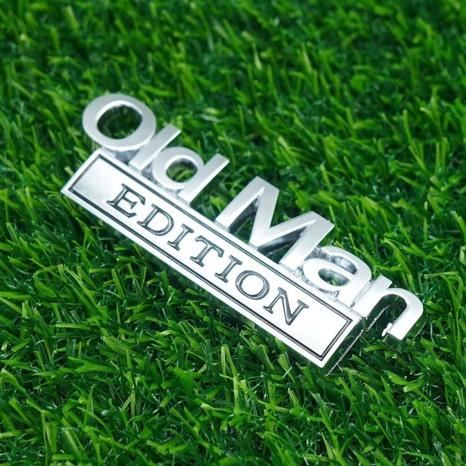 1Pc "Old Man Edition" Nameplate 3D Metal Emblem Universal Car Badge ...
