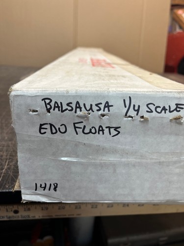 VINTAGE 1/4 SCALE BALSA USA EDO FLOATS RC MODEL AIRPLANE KIT #1418 | eBay