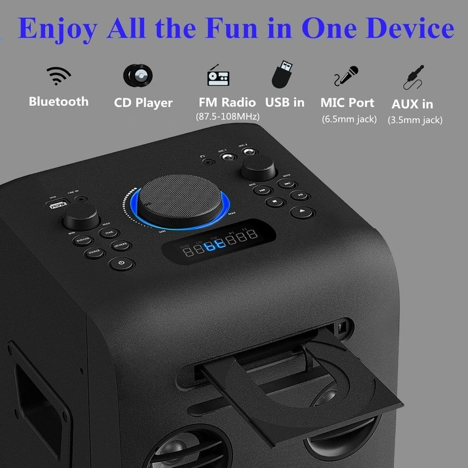 Home Stereo System P10 AUCTION CD Player FM Radio Bluetooth AUX/USB ...