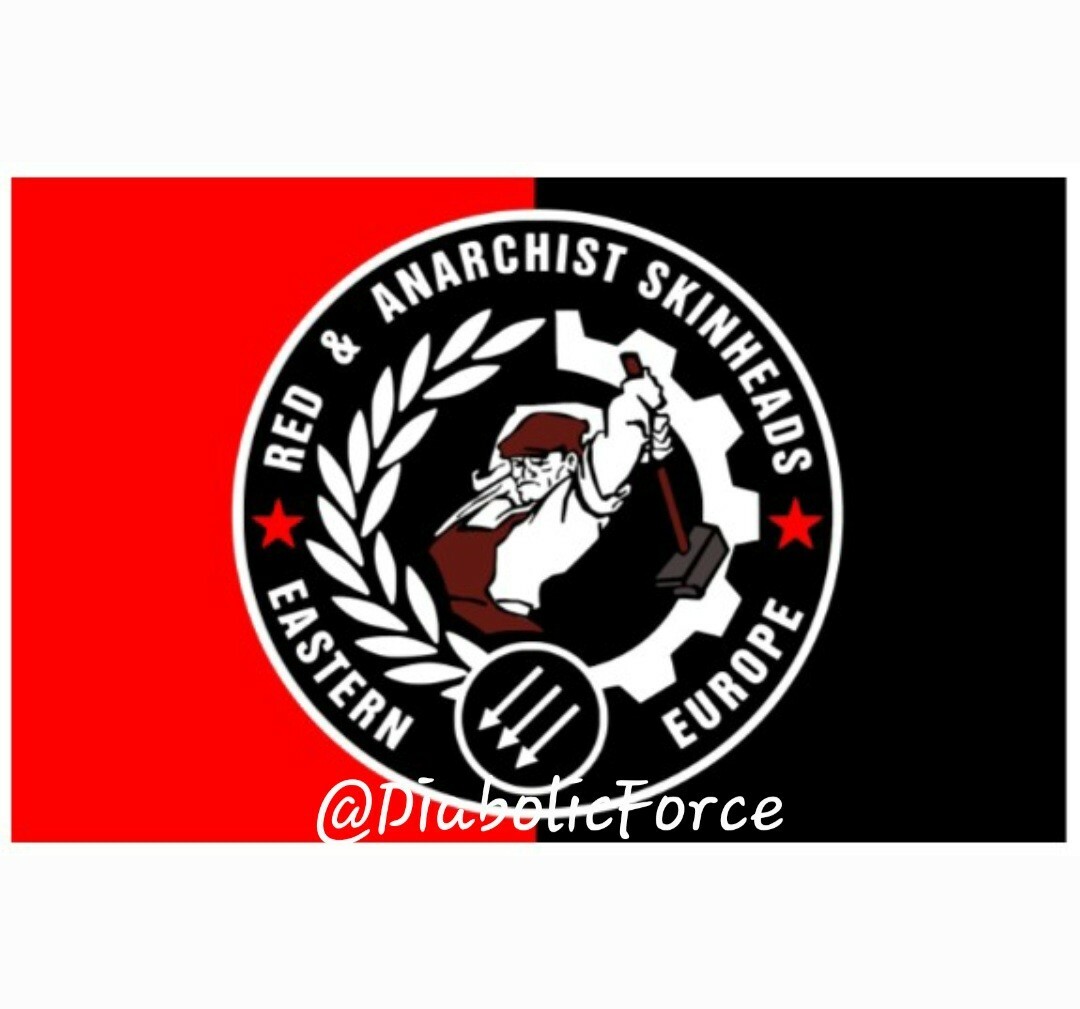 Red Anarchist Skinheads Eastern Europe 3x5Ft Flag RASH Antifa Punk Oi ...