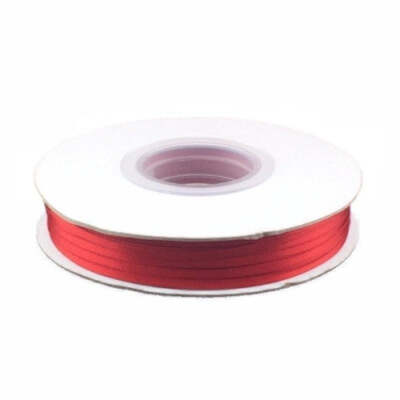 Narrow Red Ribbon | Red 1/8 Inch Satin Ribbon - Double Faced - 100 Yds ...