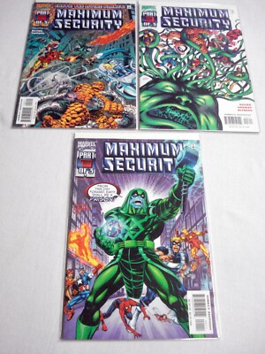 Maximum Security #1, #2, #3 Complete Set Marvel Comics VF 2000-2001 | eBay