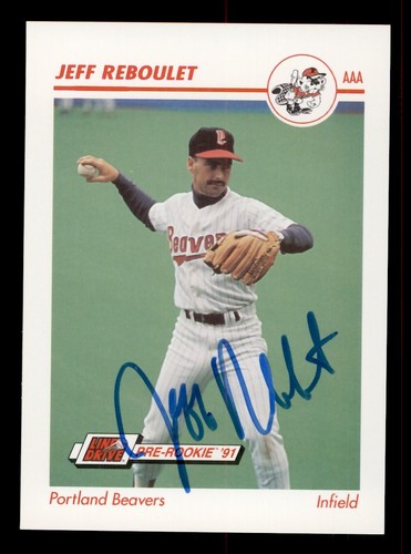 SIGNED 1991 IMPEL LINE DRIVE #415 JEFF REBOULET AUTOGRAPH PORTLAND ...