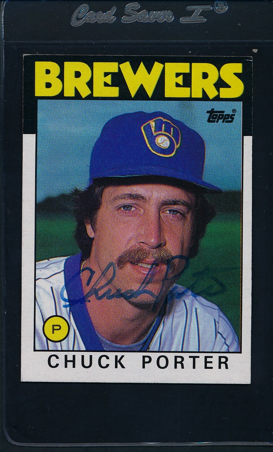 1986 Topps #292 Chuck Porter Brewers Signed Auto *41552 | eBay
