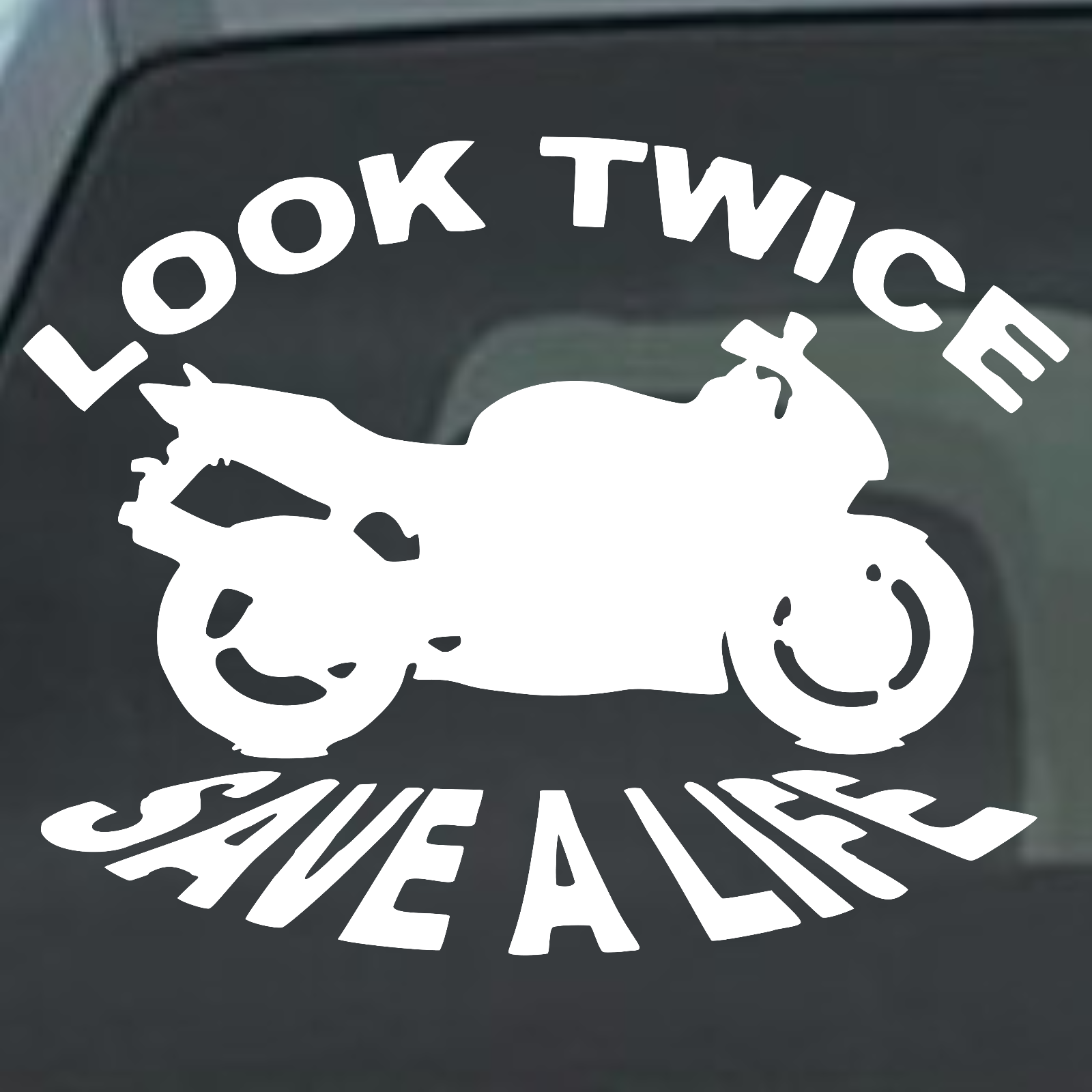 Look Twice Save a Life Decal Stickers Motorcycle Car Truck Window Wall ...