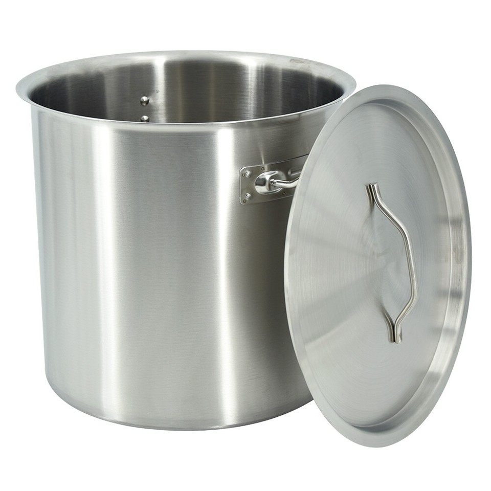 Deep Stainless Steel Stock Pot Cater Cooking Stew Large Soup Boiling ...