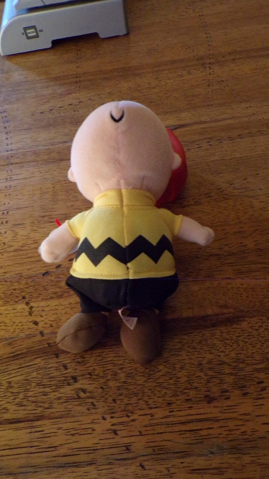 Ty Charlie Brown Peanuts Plush toy Beanie Babies good used shape sound ...