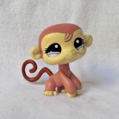 LITTLEST PETSHOP LPS #1099 HASBRO SINGE MONKEY ARAIGNÉE MAUVE YEUX ...