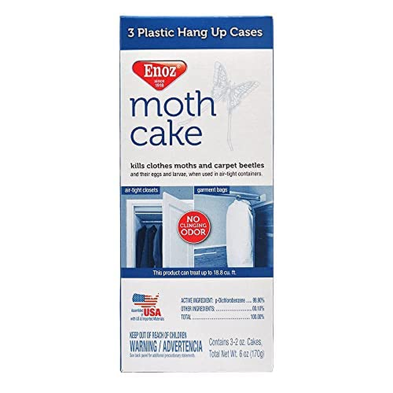 Moth Cake - 3 Pack (1) Kills Moths, Carpet Beetles, and Eggs and Larvae ...