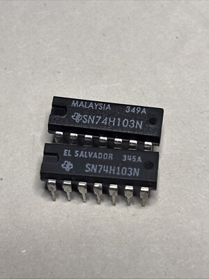 Pair Texas Instruments SN74H103N J-K Negative Flip Flop 14-Pin IC Chip ...