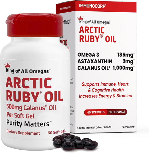Arctic Ruby Oil - Omega 3 Supplement with Astaxanthin 2Mg - Contains ...