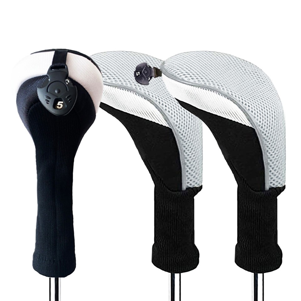 Golf Hybrid Headcovers Set Protective Clubs with Interchangeable No ...