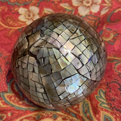 Decorative Ball Orb Sphere Mosaic Abalone Shell Mother Of Pearl ...