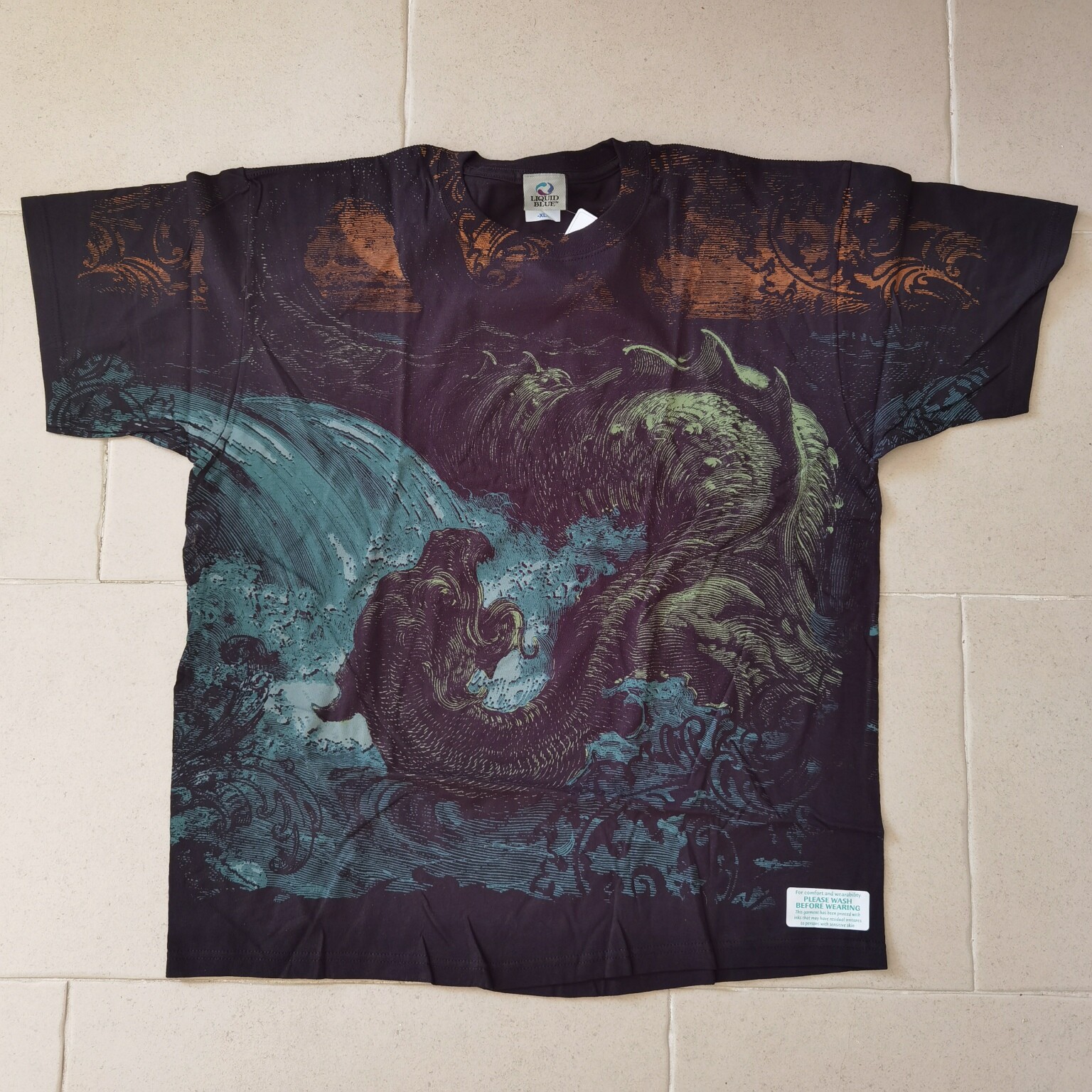 Leviathan Gustave Dore cotton t-shirt A/O by Liquid Blue | eBay