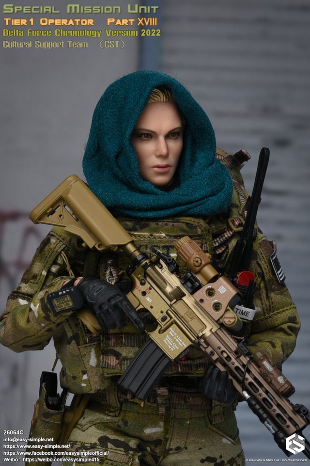 1:6 Easy & Simple Delta Force 2022 Cultural Support Team CST Female ...