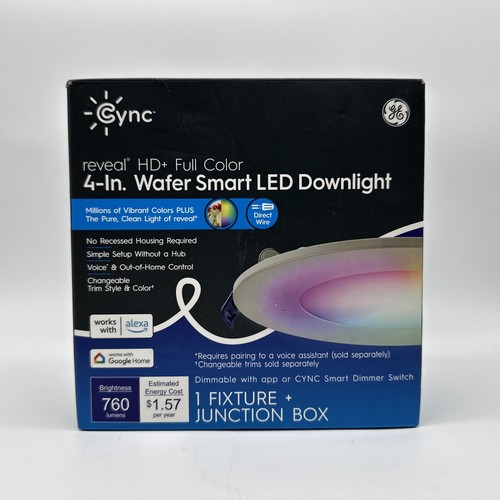 GE Cync 4” Wafer Smart LED Downlights HD Full Color Reveal Lights | eBay