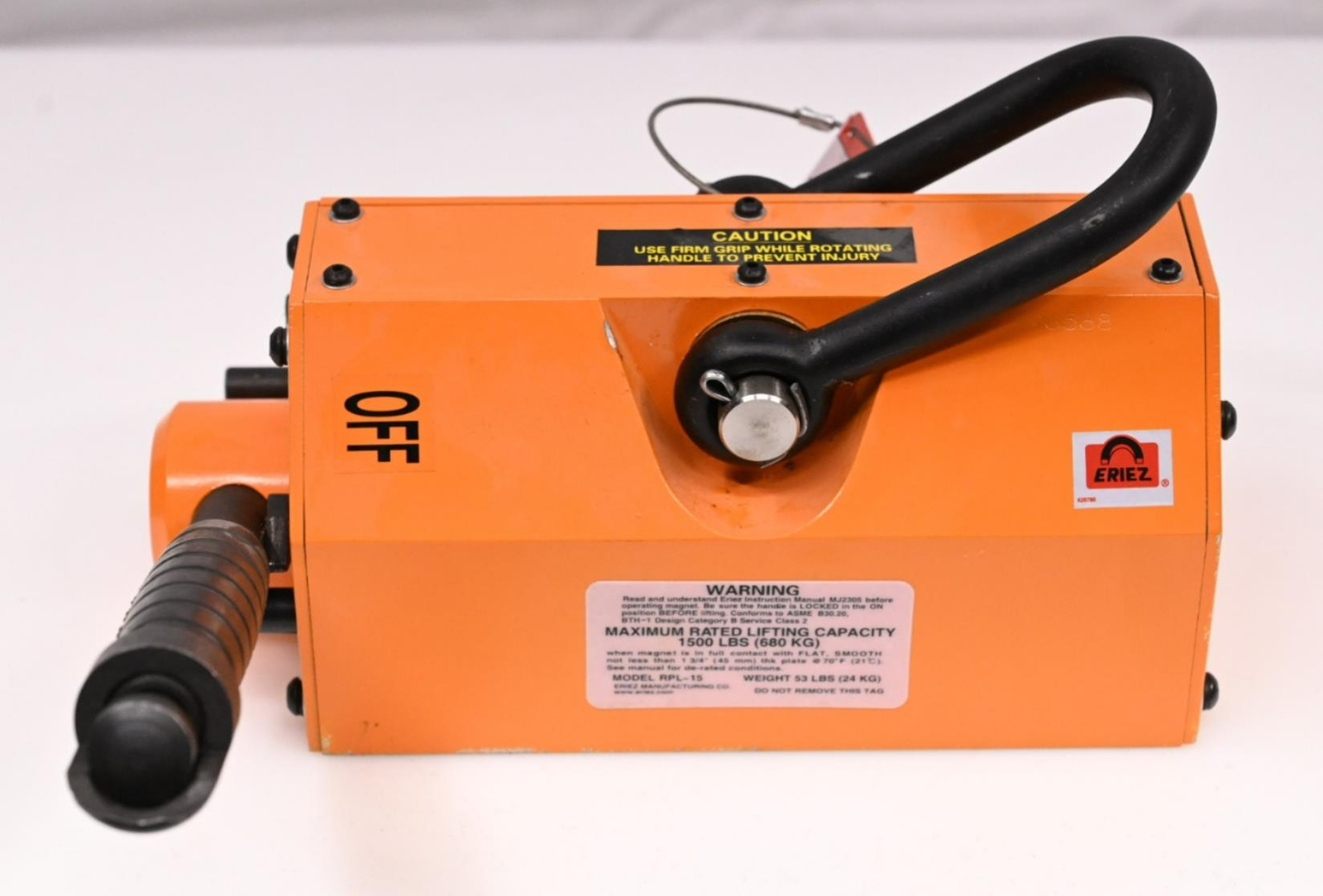 Eriez RPL-15 1,500 lbs. SafeHold Permanent Lift Magnets | eBay
