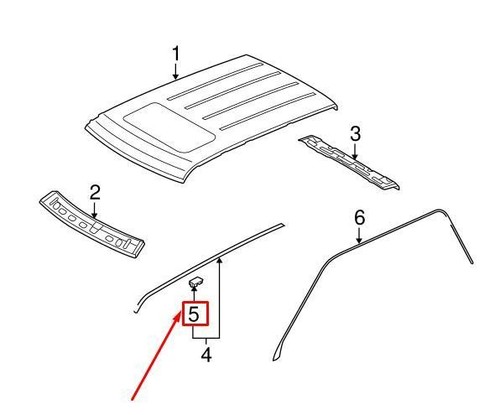 LAND ROVER DISCOVERY 4 L319 Roof Panel Weatherstrip Clip Genuine ...