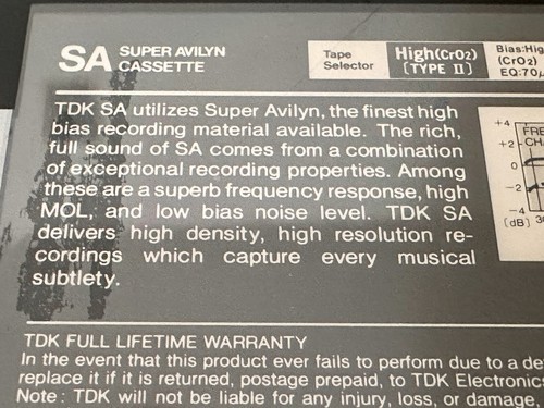 Vintage 8X TDK SA90 Type II Position 1982 1983 USA Factory Sealed | eBay