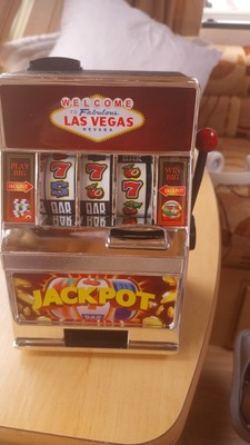 Money box Las Vegas Slot Machine Mini Savings Bank Jackpot Moneybox 18 ...
