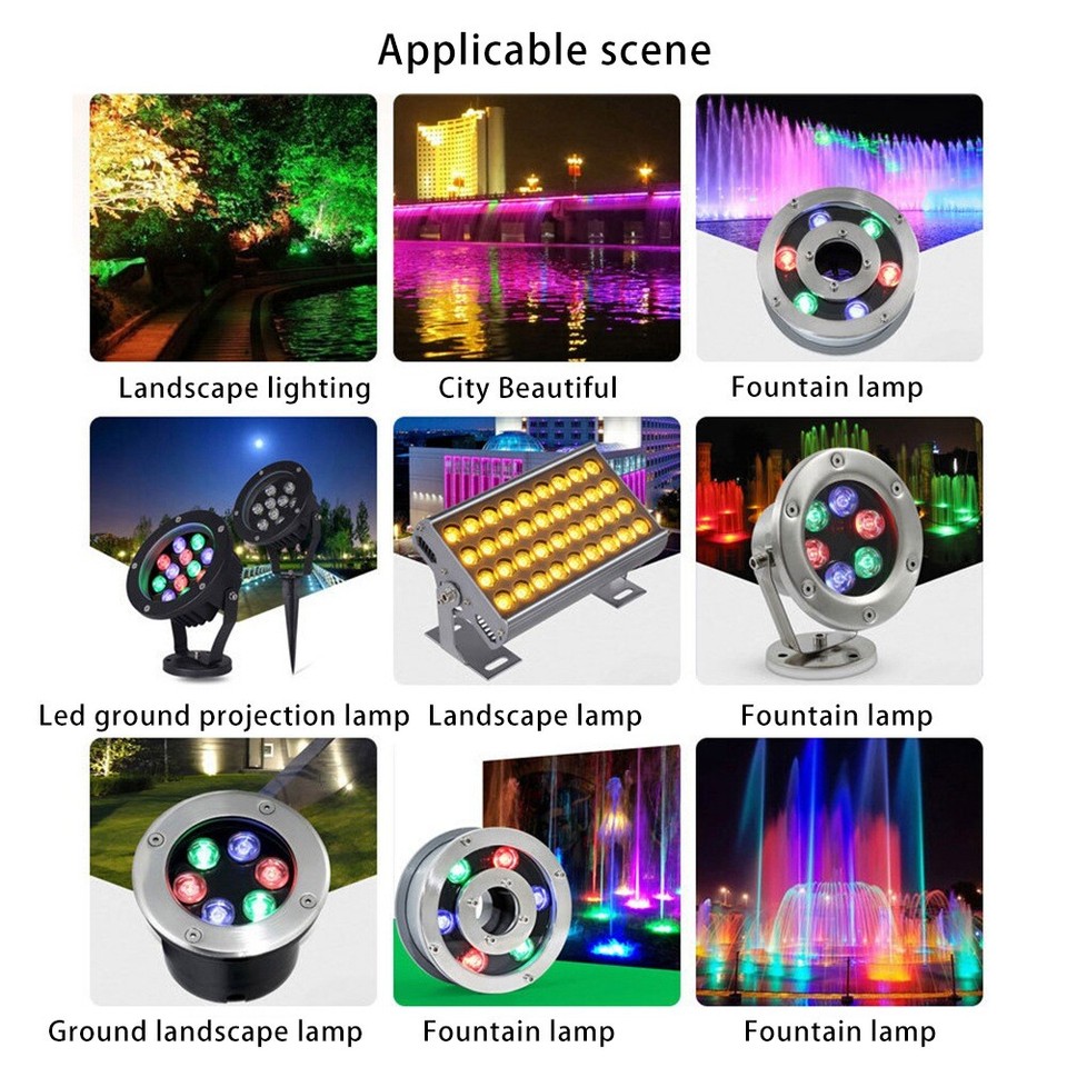 10Pcs 3X3W High RGB Red Green LED Light Lamp Energy Saving Lamp ...