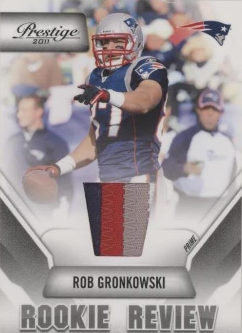 2011 Panini Prestige - Rookie Review Rob Gronkowski #33 Materials Prime ...