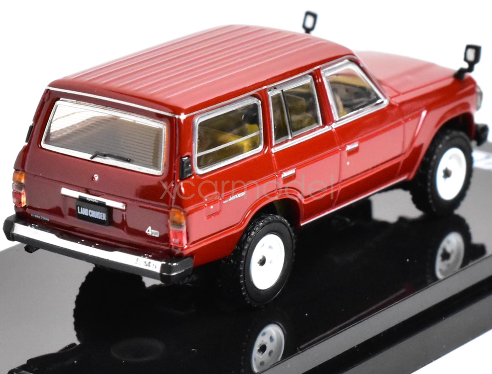 HJ 1:64 Scale Red 1981 For Land Cruiser LC60 SUV Model Diecast Metal ...